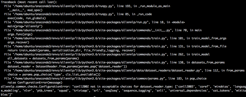 registering a new dataset reader didn't work · Issue #1584 · allenai/allennlp · GitHub