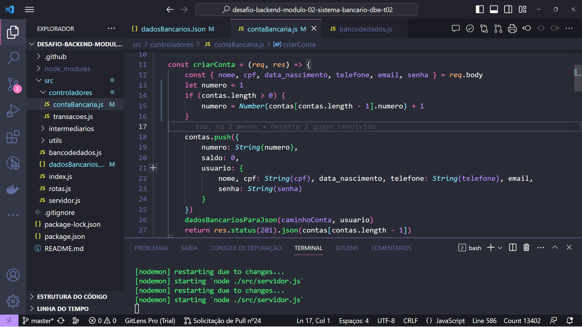 GitHub - arkanorun/contas-e-operacoes-bancarias