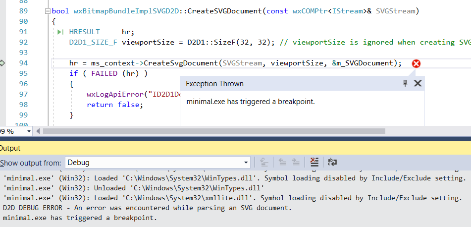 wxD2D1Factory is created with D2D1_DEBUG_LEVEL_WARNING even in Release ...