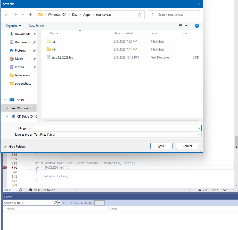 wxMSW SaveAs with filename containing "." does not correctly append extension. · Issue #23193 ...