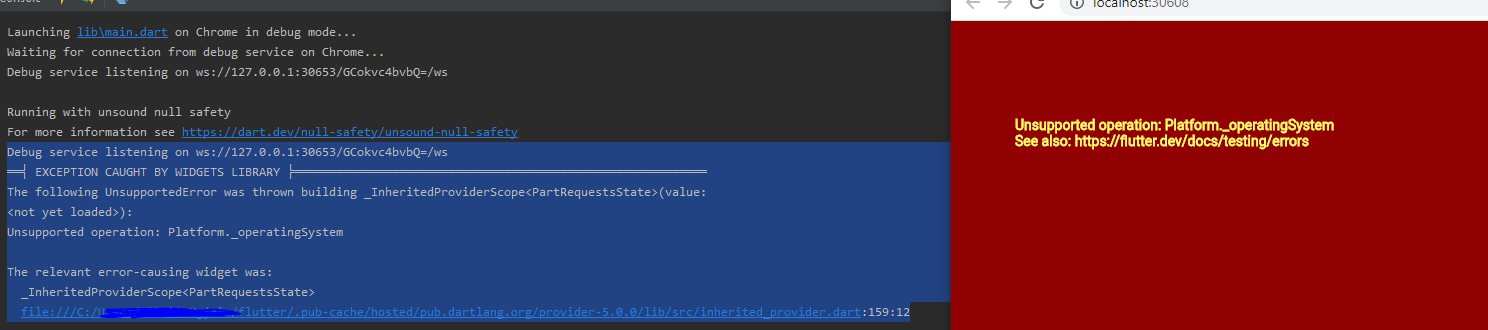 Running the flutter app on the web I'm getting an exception InheritedProviderScope · Issue #634 ...