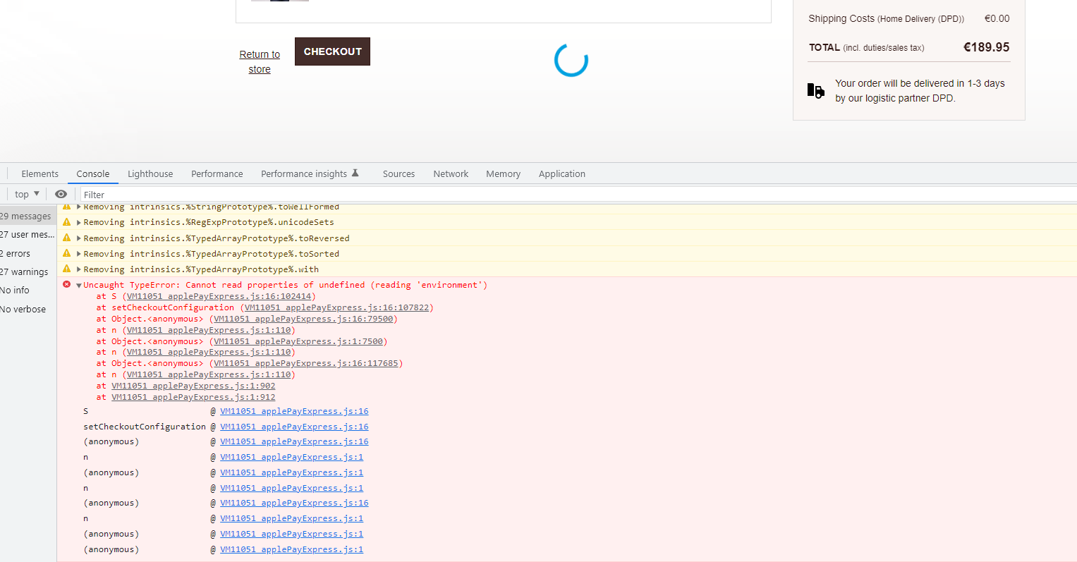 ApplePayExpress error "environment undefined " · Issue #922 · Adyen/adyen-salesforce-commerce ...