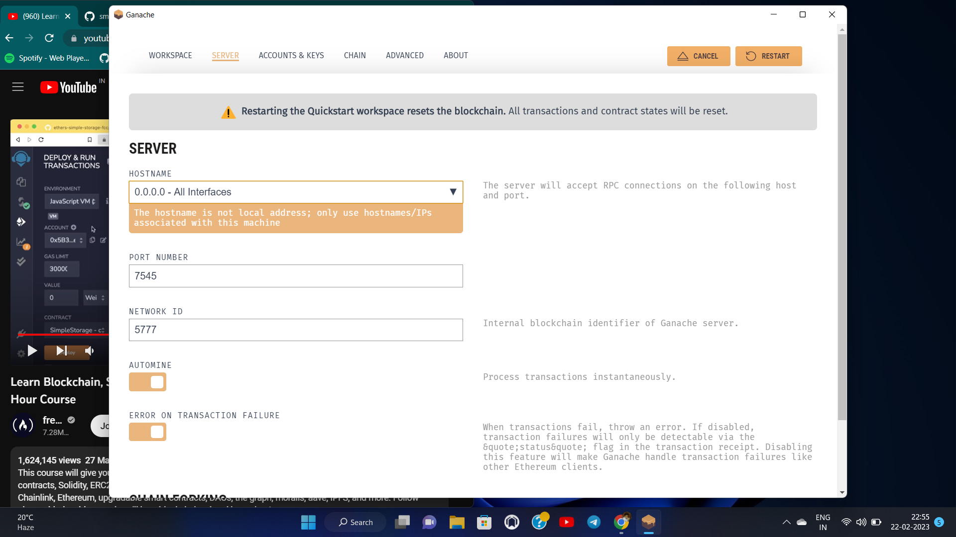 Ganache Not Working Properly · Smartcontractkit Full Blockchain Solidity Course Js · Discussion