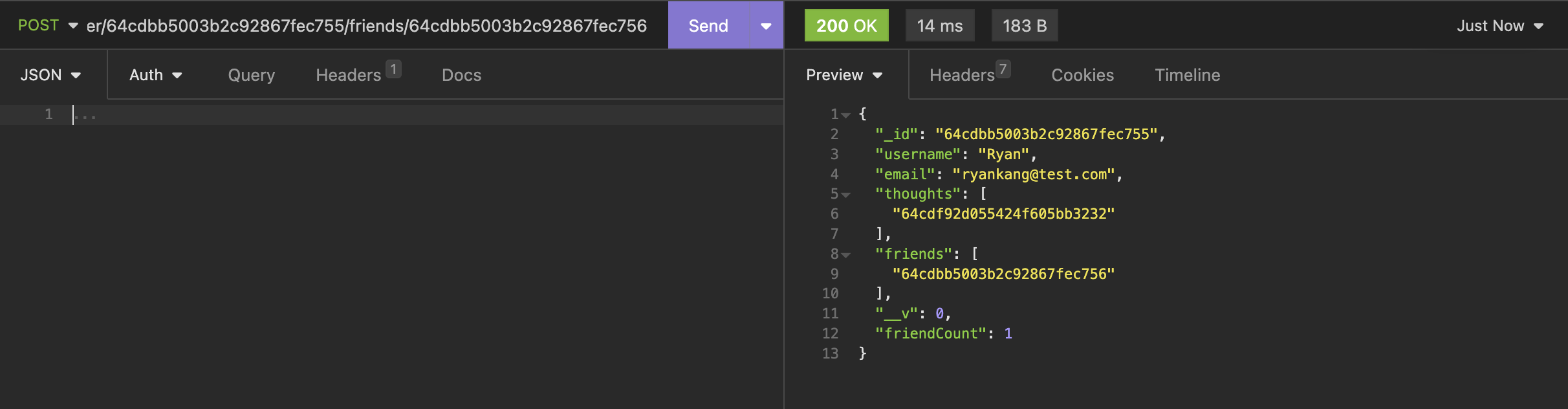 GitHub - RyanSKang/NoSQL-API: Module 18 Challenge