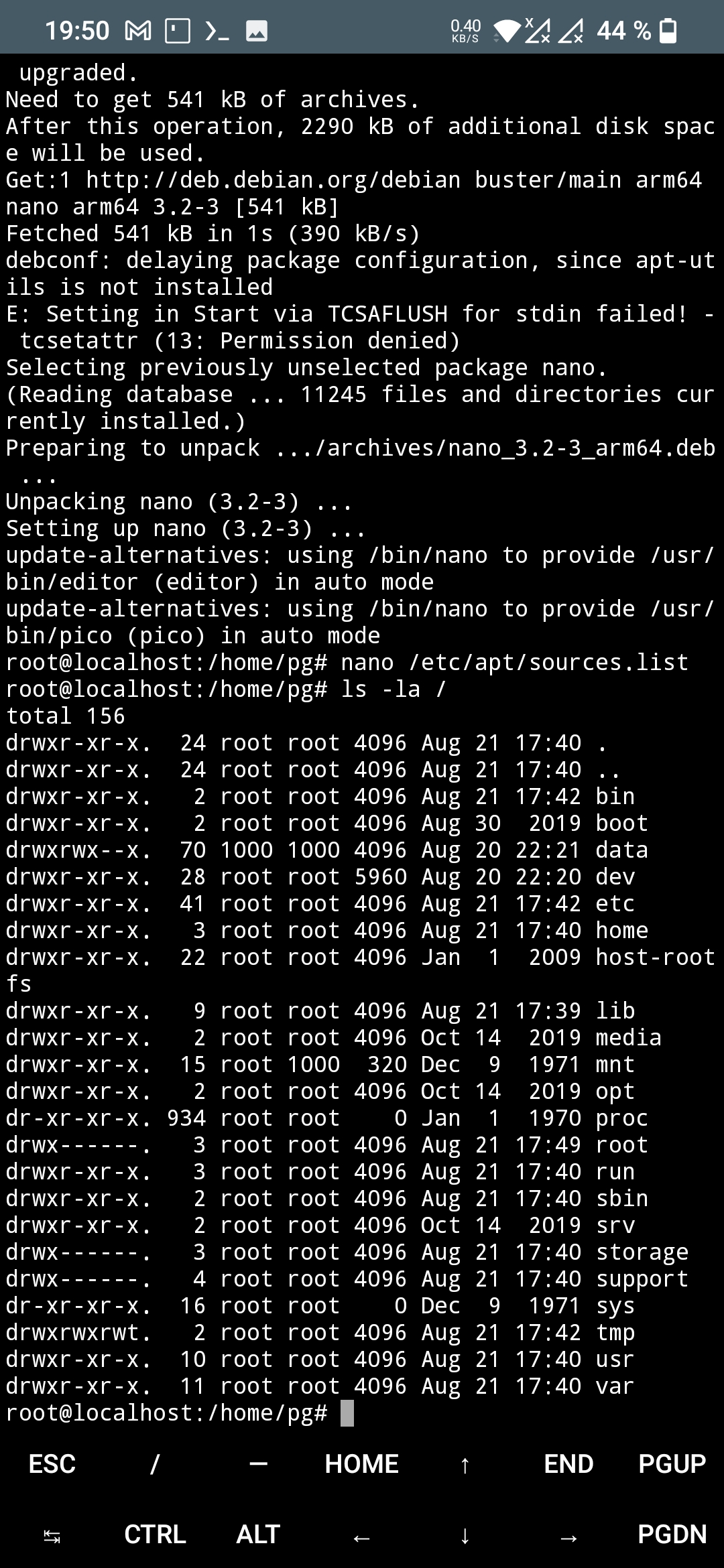 Bug report - Debian Bullseye filesystem permissions · Issue #1422 · CypherpunkArmory/UserLAnd ...