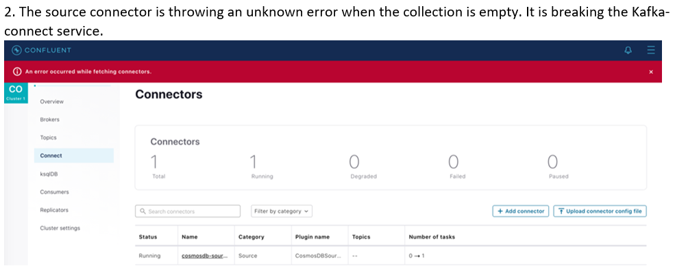 Source Connector Error When Cosmos Collection Is Empty · Issue 267 · Microsoftkafka Connect 