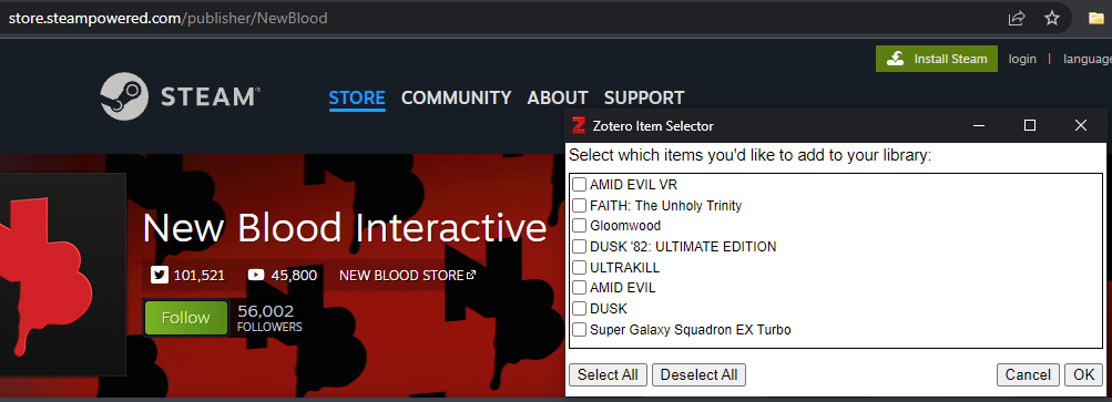 GitHub - cmiltiadis/Steam-Zotero-translator: Zotero translator (citation grabber) for Steam