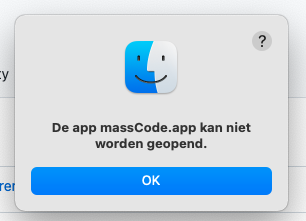 [Bug]: Can't open the app · Issue #341 · massCodeIO/massCode · GitHub