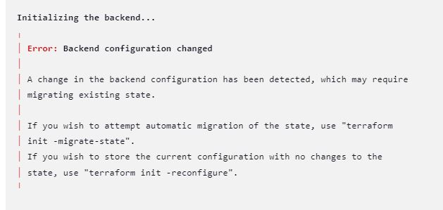 Error: Backend configuration changed --->@ roboshop infra · learndevopsonline learndevopsonline ...