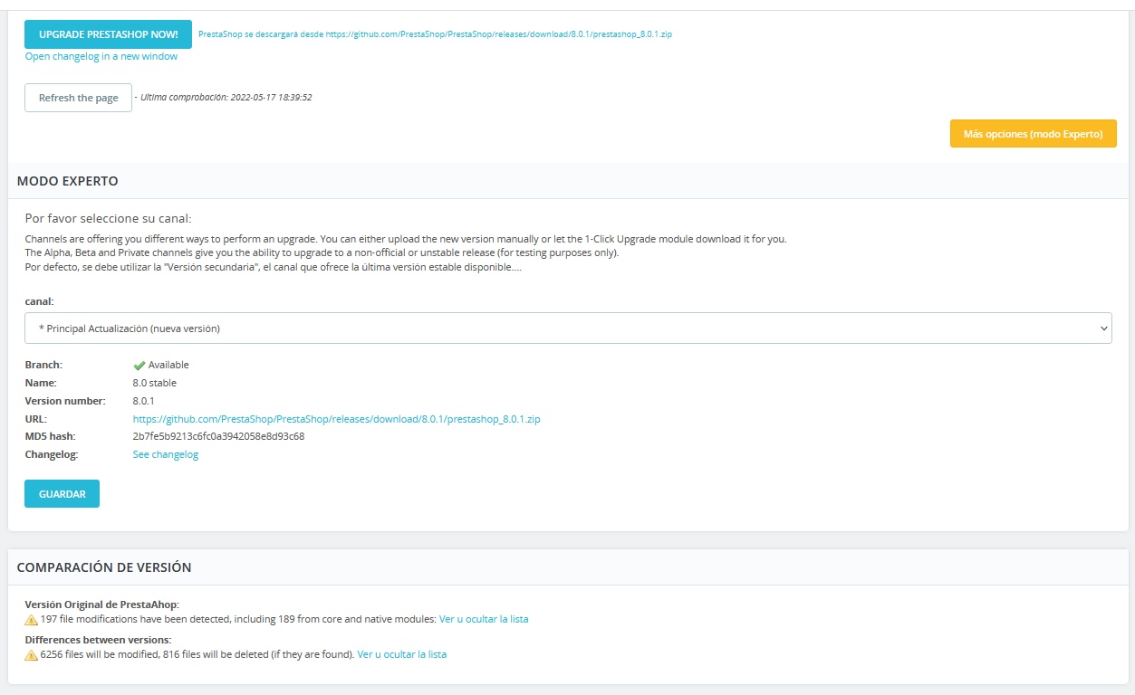 Upgrade PS_1.7.8.8 to PS_8.0.2 fails with 1-Click Upgrade modul · Issue #31679 · PrestaShop ...