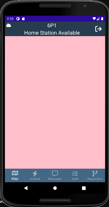 Map showing only background after navigate to different shell tab and ...
