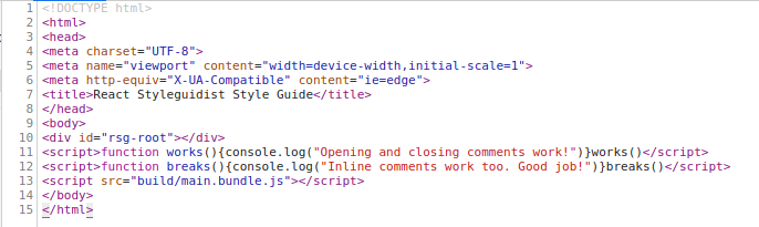 Inline JavaScript comments don’t work in template.body.raw · Issue #1189 · styleguidist/react ...