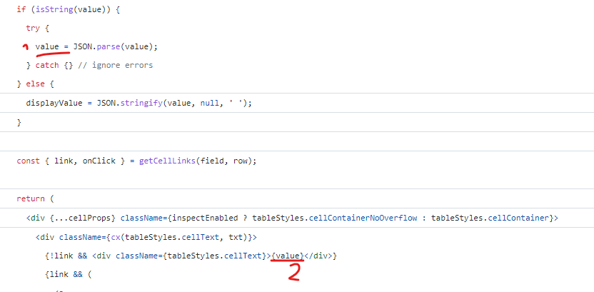 Objects are not valid as a React child dataframe contains nested objects · Issue #47531 ...