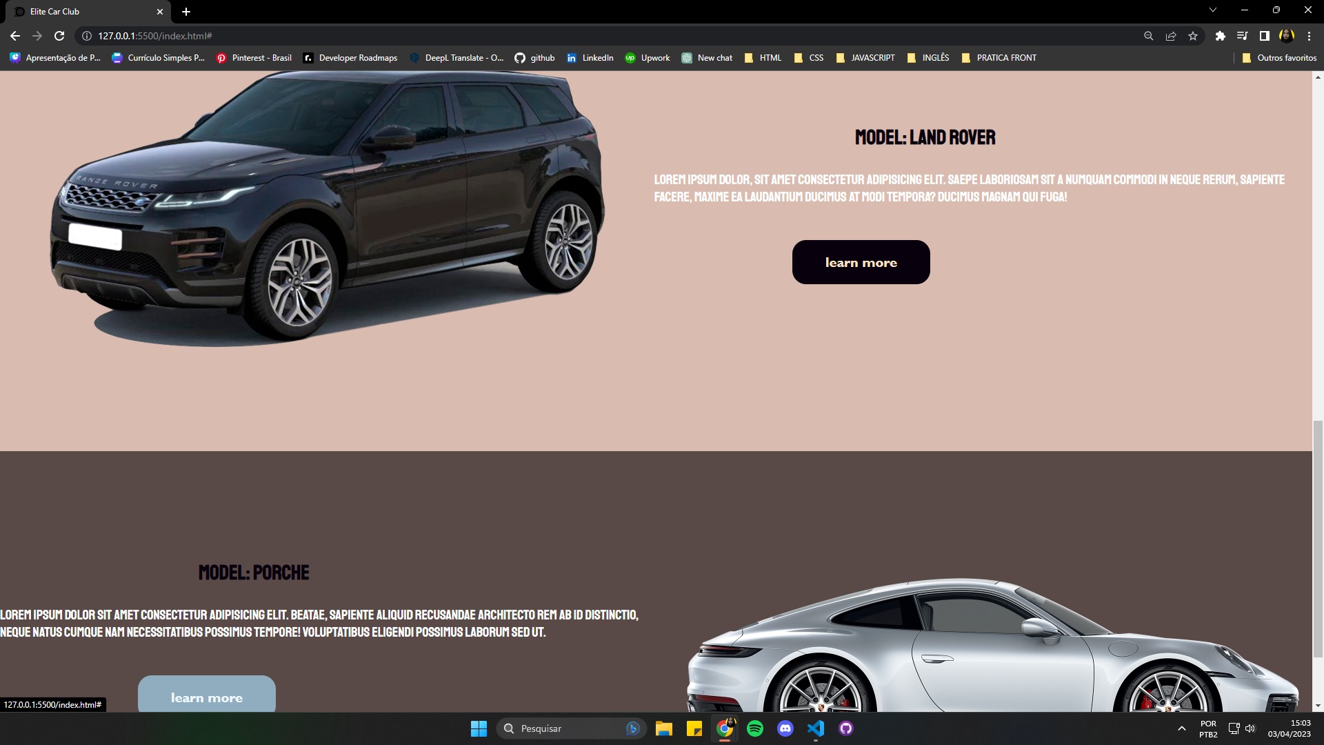 GitHub - cceciliaz/Elite-Car-Club: landing page about cars to practice ...
