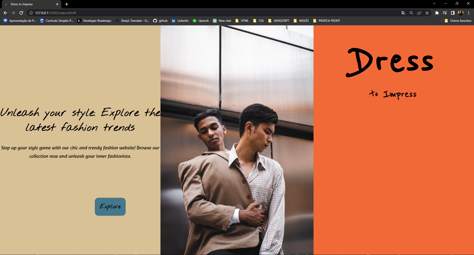 GitHub - cceciliaz/Dress-to-Impress: fashion landing page to practice ...