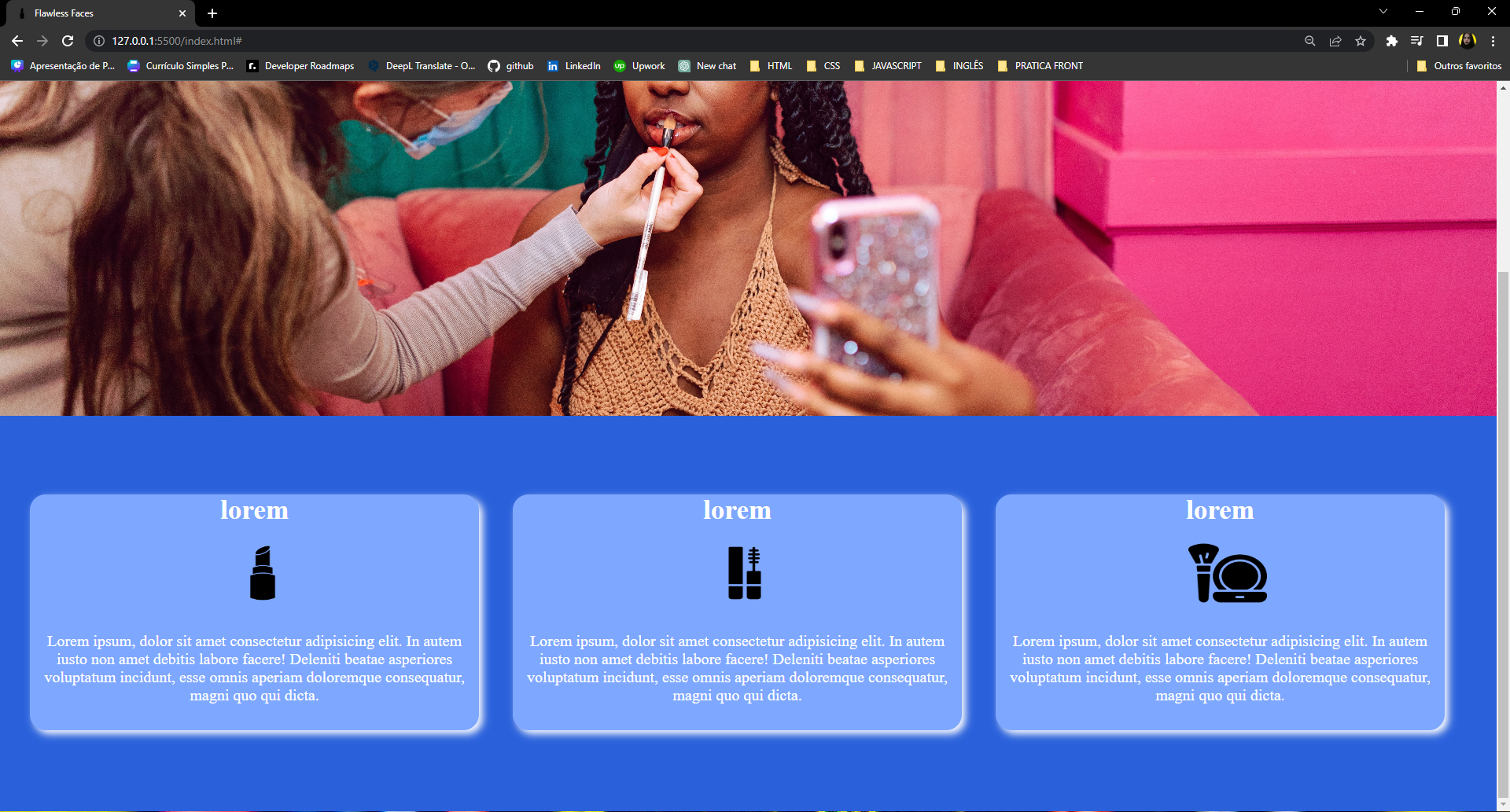 GitHub - cceciliaz/Flawless-Faces: landing page about makeup to practice html and css