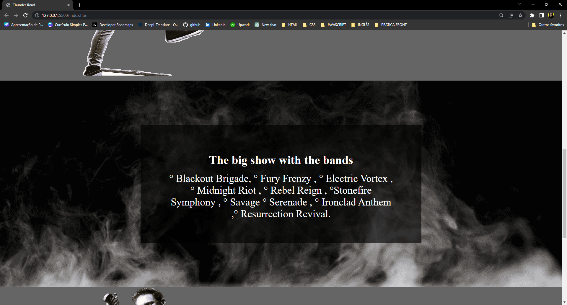 GitHub - cceciliaz/Thunder-Road: rock band landing page made with html and css