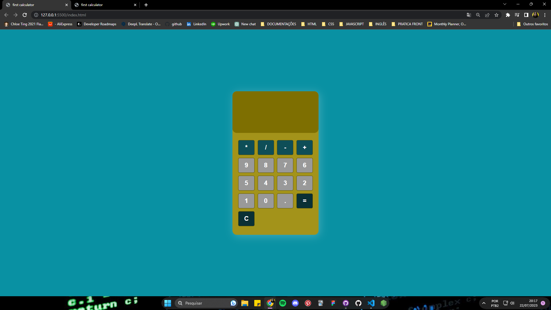 GitHub - cceciliaz/first-calculator: first steps in js with a simple ...