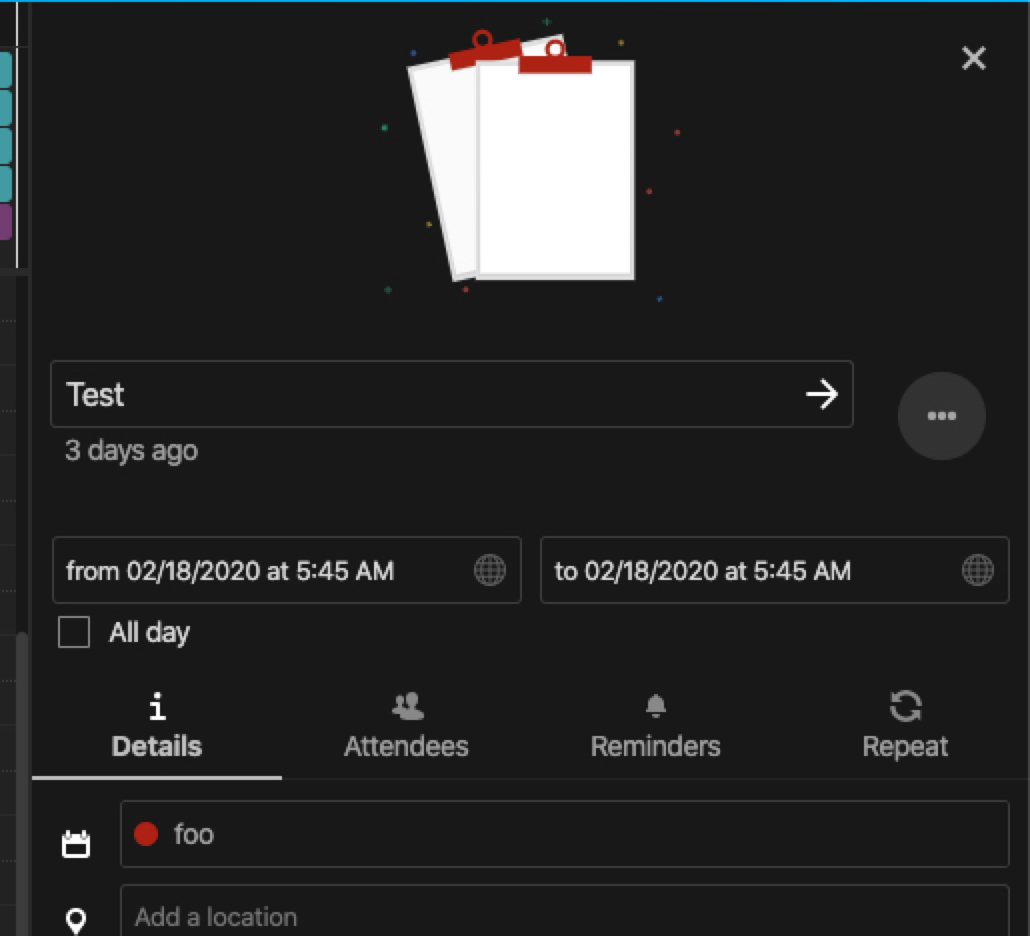 UI Tweak: "Calendar" setting in Event Editor not prominent enough ...