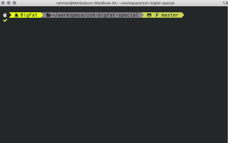 GitHub - mahbuburahman/zsh-bigfat-special: Terminal special look with Zsh