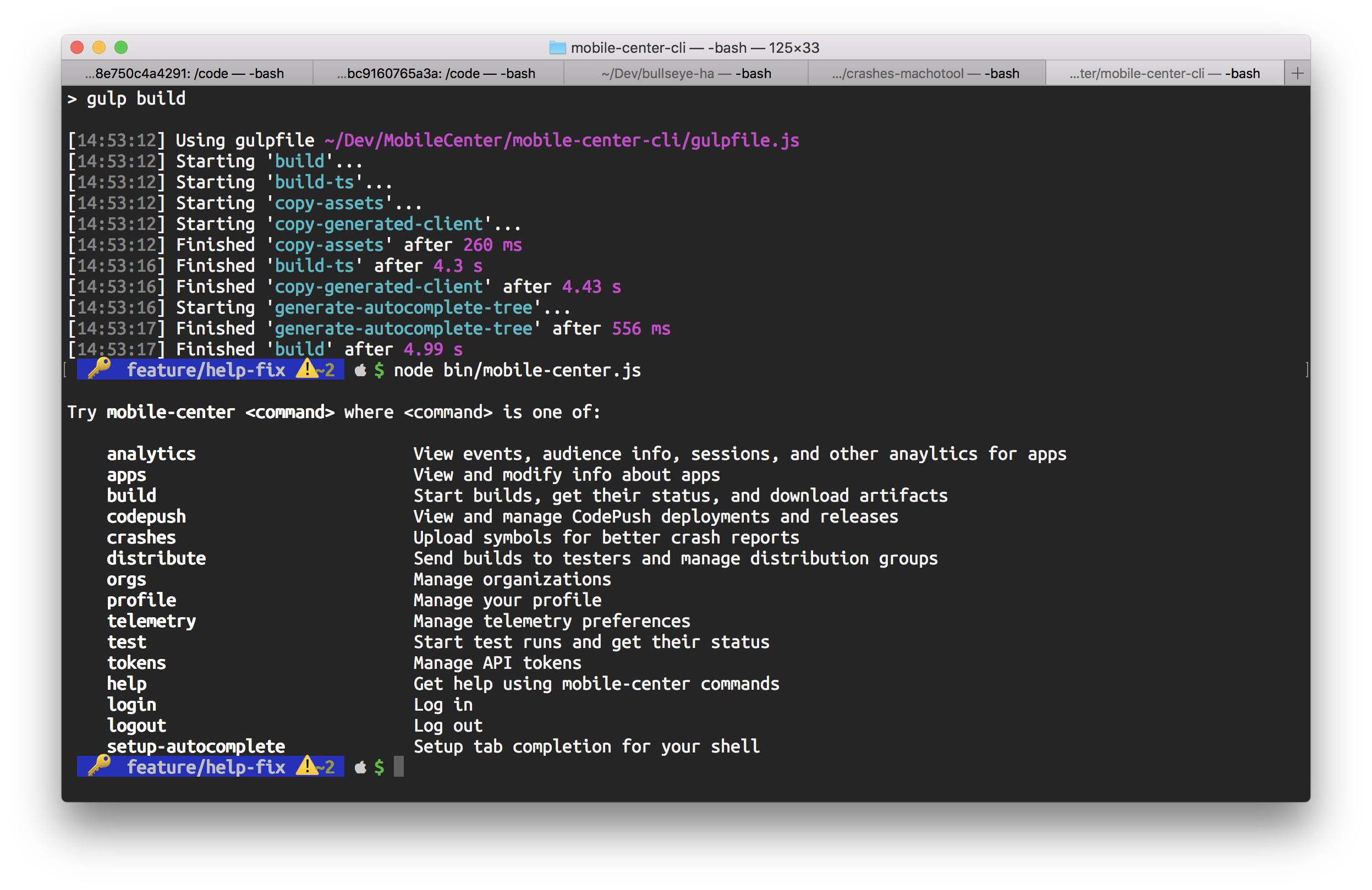 Reformat default help display · Issue #169 · microsoft/appcenter-cli · GitHub