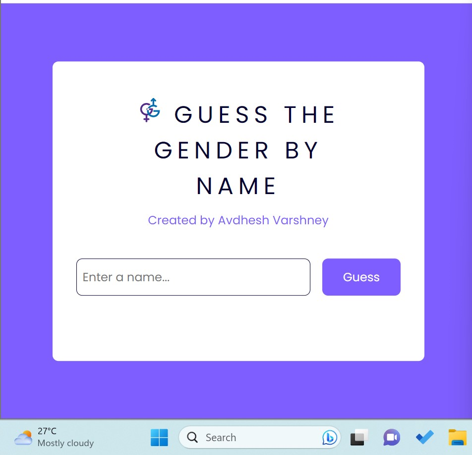 Updation in Guess The Gender By Name · Issue #385 · Vikash-8090-Yadav/Future.WebNet · GitHub