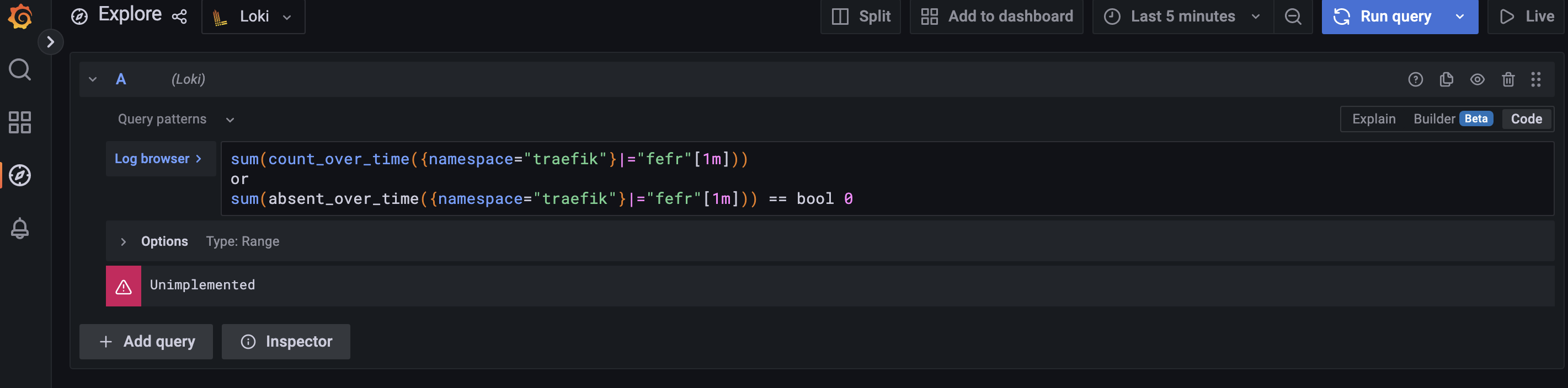 Using Absentovertime With Logical Operator Returns Unimplemented Error · Issue 6943 3234