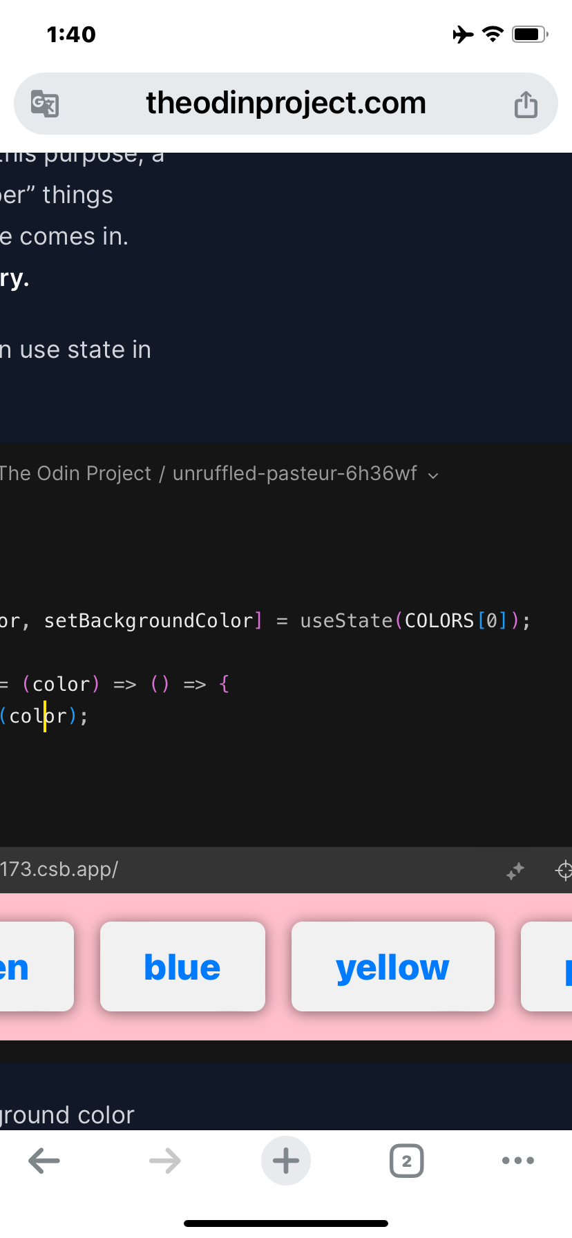 Introduction To State: · Issue #26565 · TheOdinProject/curriculum · GitHub