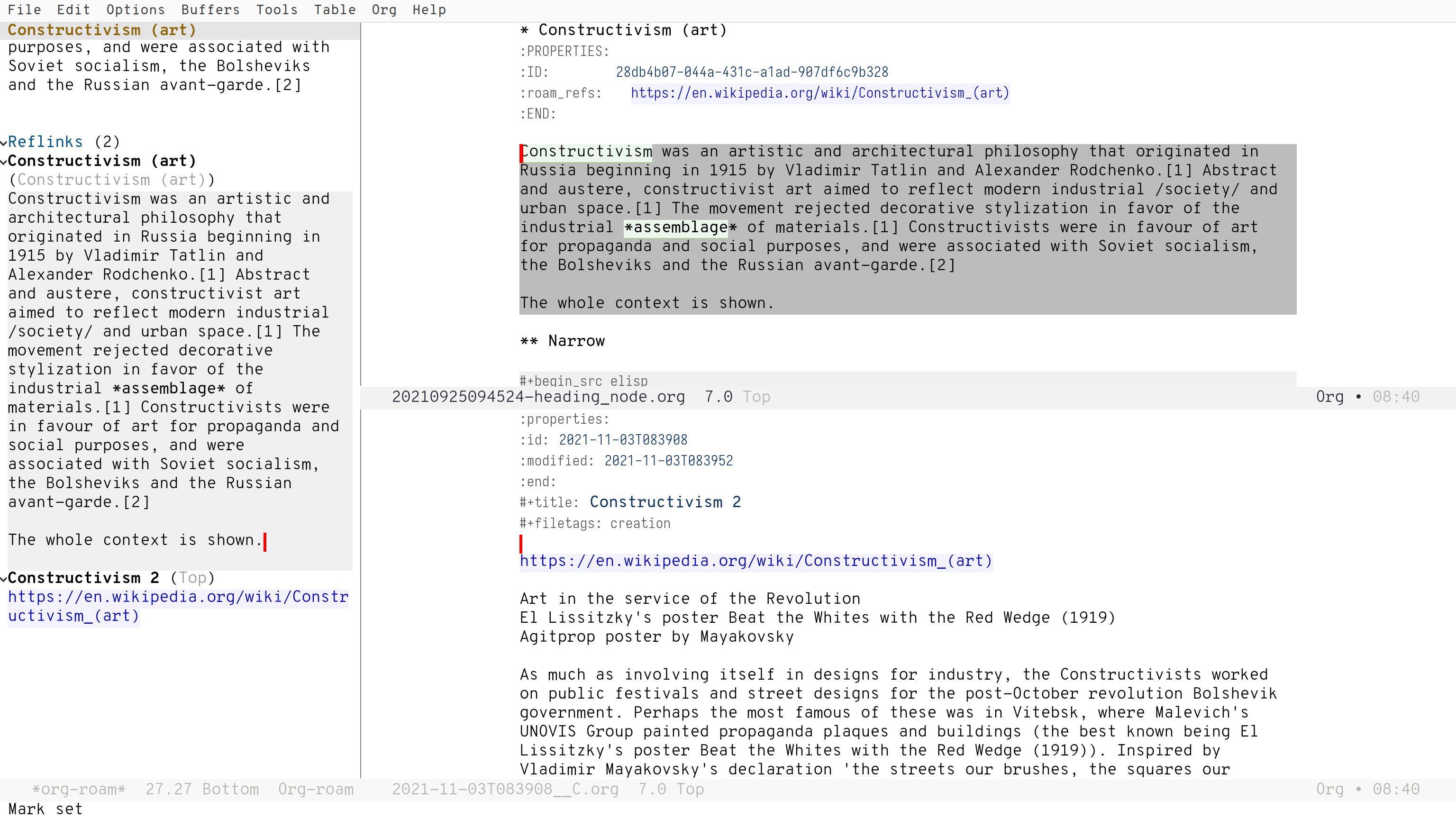 roam-buffer shows full content of backlinks/reflinks · Issue #1934 · org-roam/org-roam · GitHub