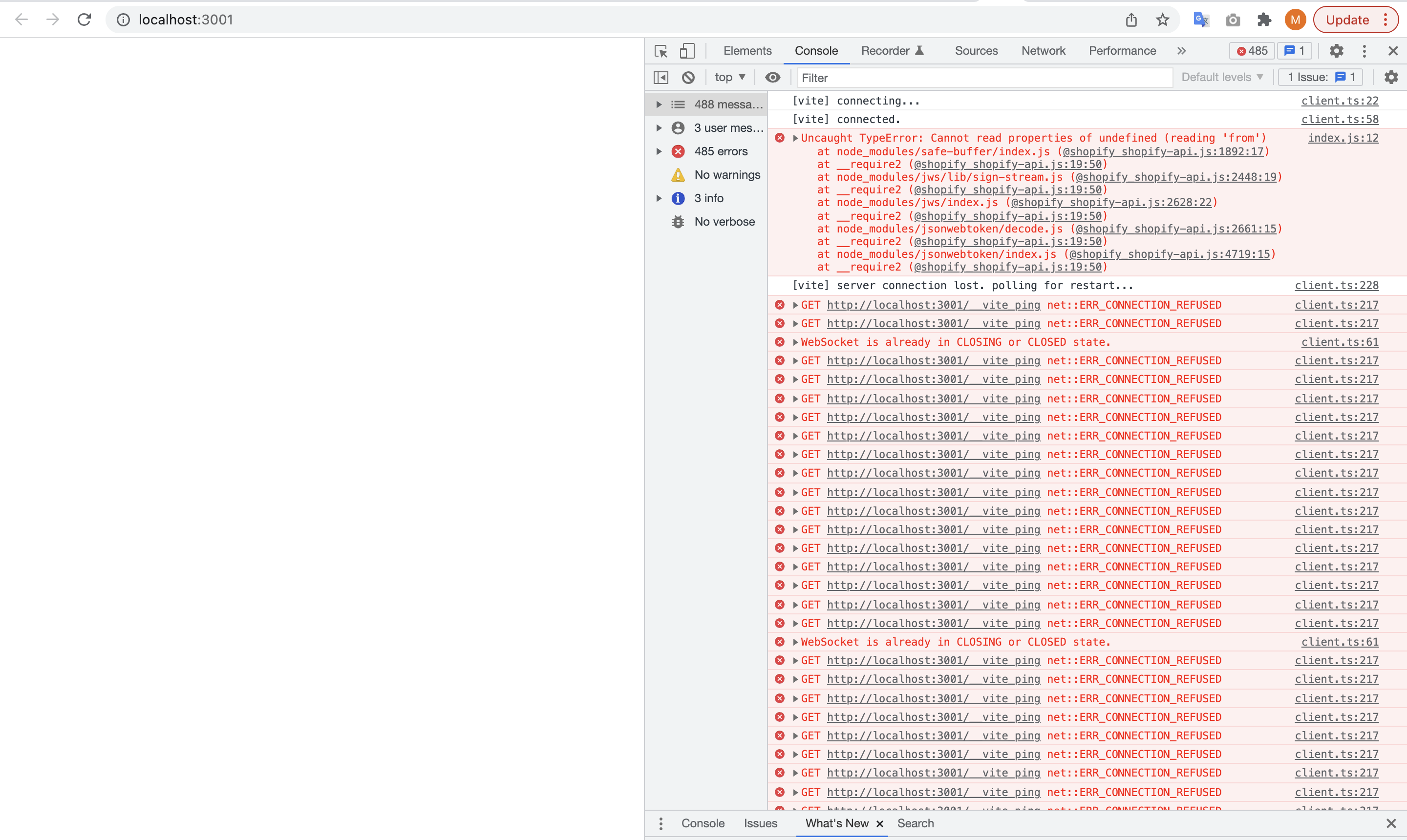 Can T Build The Shopify Shopify Api On Vite And Parcel · Issue 302 · Shopify Shopify Api Js