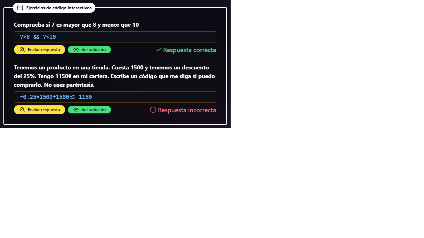 La respuesta alternar del ejercicio 2 interactivo de operadores lógicos ... La respuesta alternar del ejercicio 2 interactivo de operadores lógicos ...