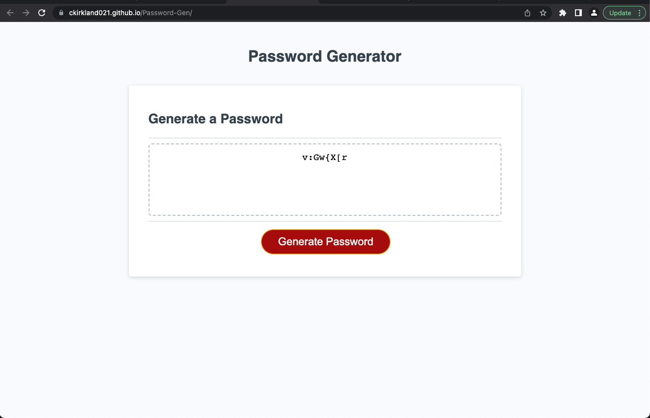 GitHub - Ckirkland021/Password-Gen