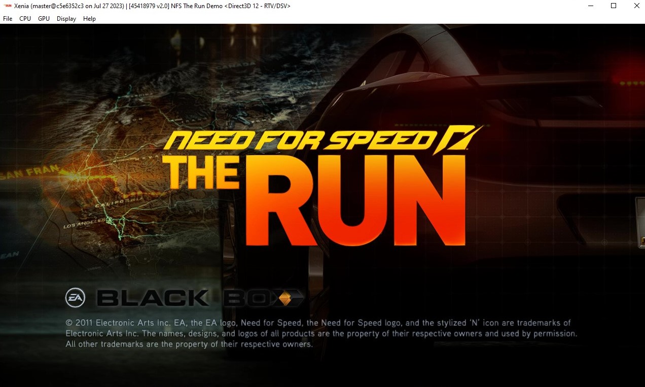 45418979 - Need for Speed The Run Demo · Issue #2084 · xenia-project/game-compatibility · GitHub