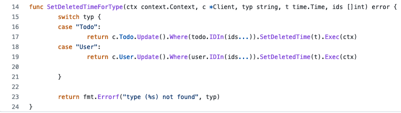 [HELP] Trying to implement soft delete logic using Hooks and Mixins · Issue #2850 · ent/ent · GitHub