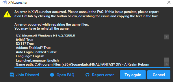 Crash Issue · Issue 1276 · Goatcorpffxivquicklauncher · Github