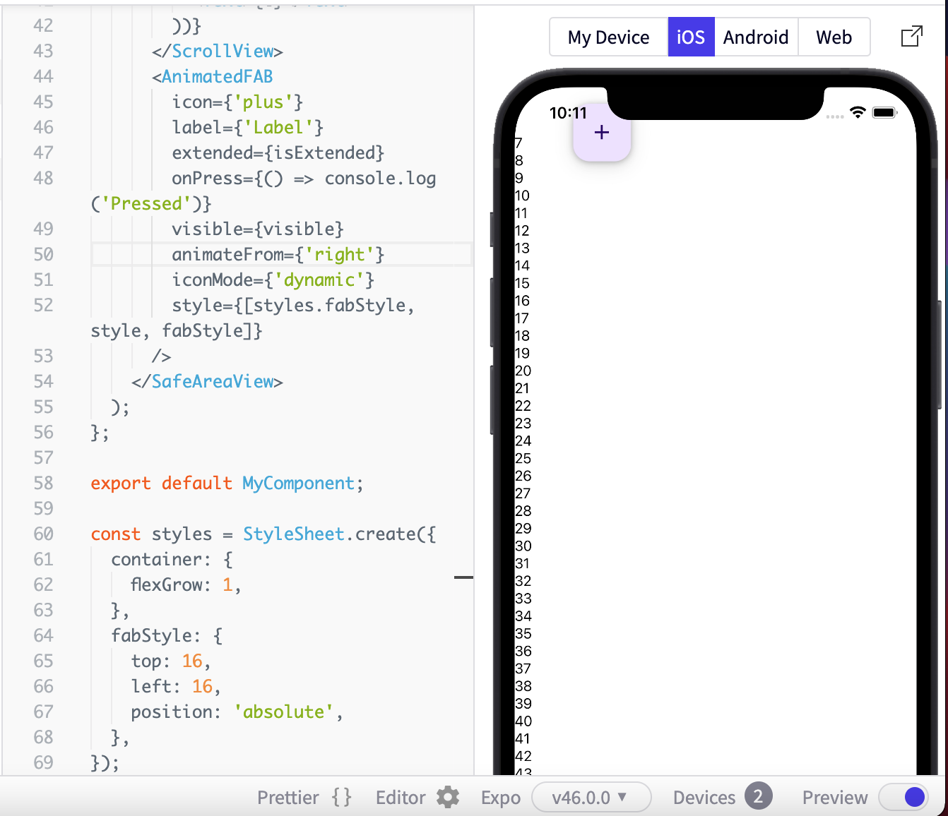 Animated Fab Label Issue · Issue 3672 · Callstack React Native Paper · Github