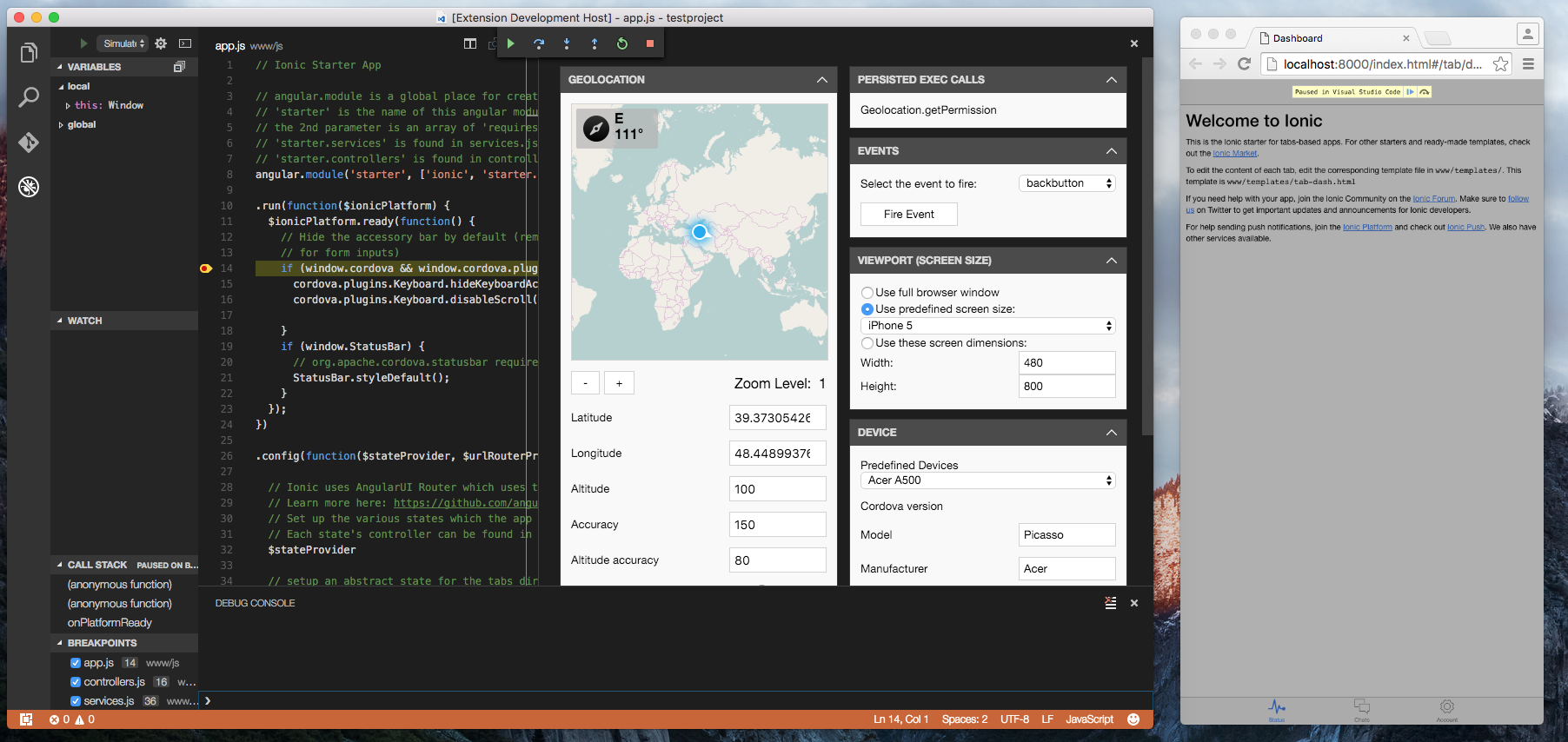 Simulate inside panel column · Issue #496 · microsoft/vscode-cordova · GitHub