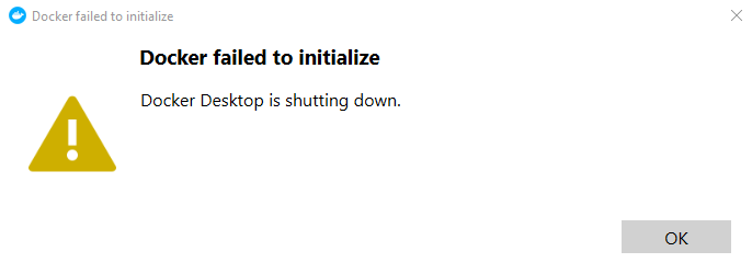 Reopening : Docker failed to initialize. · Issue #12041 · docker/for ...