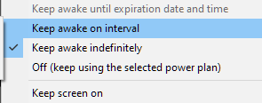 Awake - keep awake until expiration is not accessible with system tray right click · Issue ...