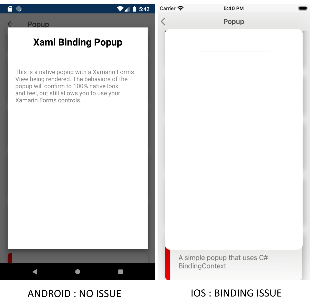 [Bug] 1.1.0-pre1 Popup binding does not work on iOS · Issue #999 · xamarin ...