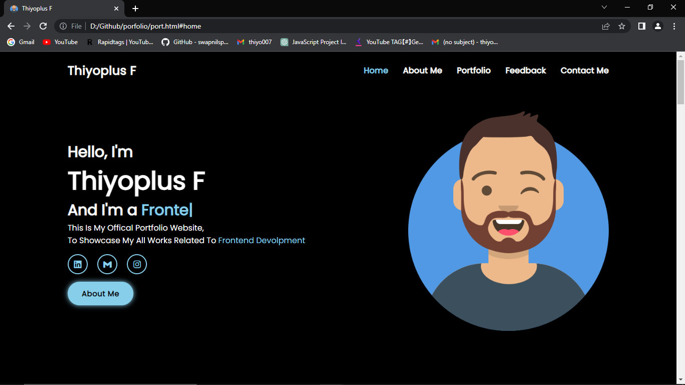 Github Thiyoplus Portfolio