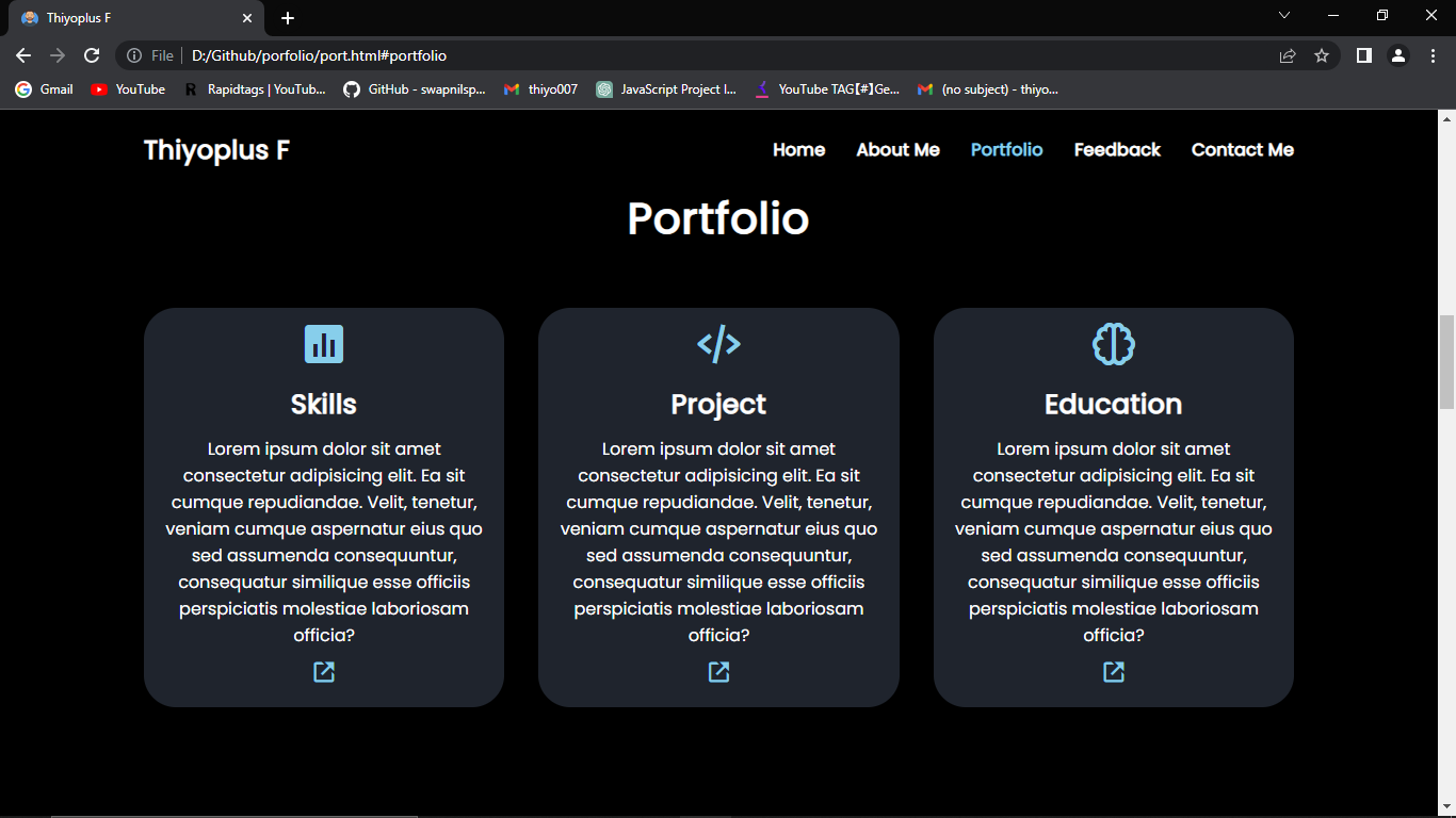 Github Thiyoplus Portfolio