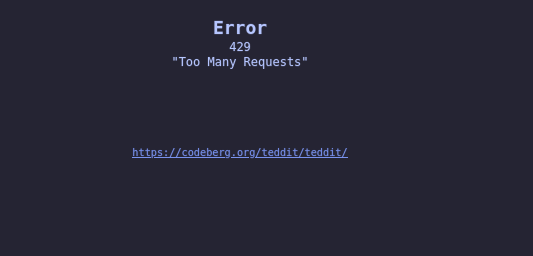 🐛 Bug Report Error Too Many Requests · Issue 835 · Libreddit