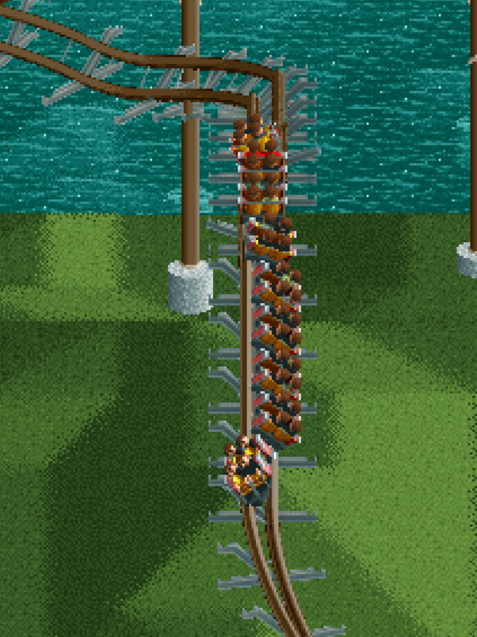 Reversed train vehicle banking incorrectly during banked diagonal ...