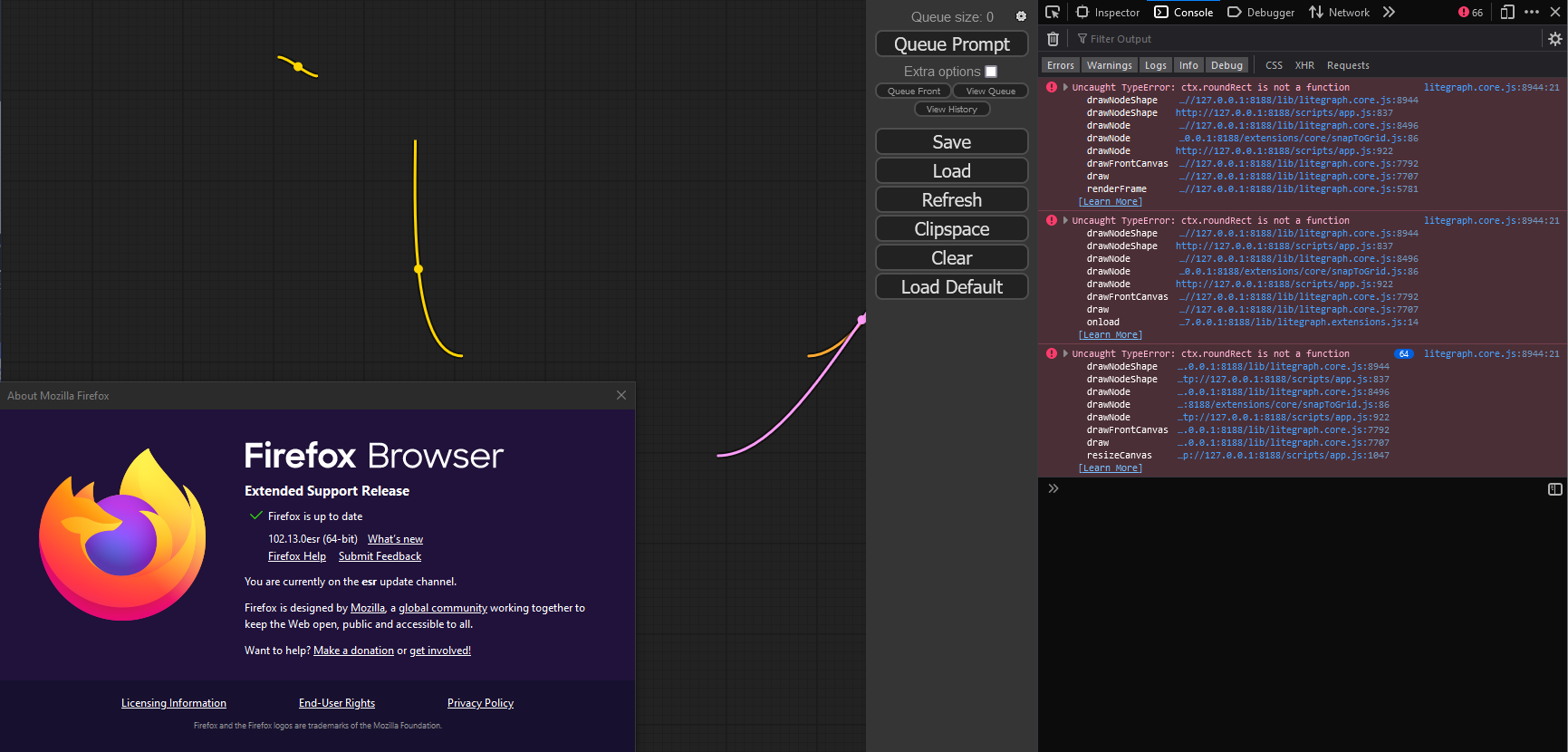 Latest litegraph breaks on Firefox 102ESR · Issue #883 · comfyanonymous ...