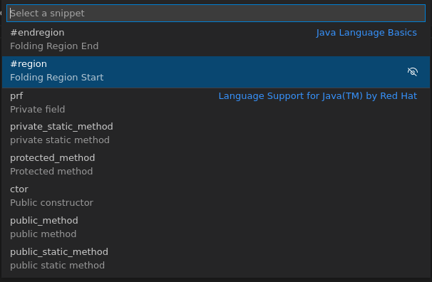 insert snippet picker list show where the snippet from · Issue #138105 · microsoft/vscode · GitHub