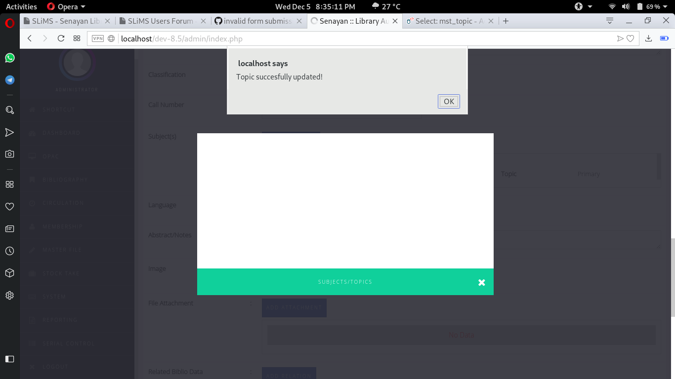 Data topik tidak ter-input · Issue #141 · slims/slims8_akasia · GitHub