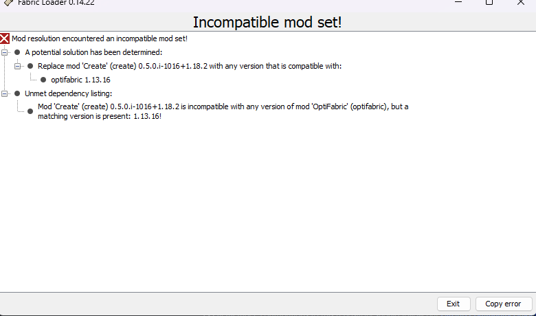 Does not work with create · Issue #1210 · Chocohead/OptiFabric · GitHub