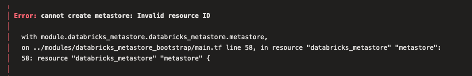 [ISSUE] Issue with `databricks_metastore` resource creation · Issue #2050 · databricks/terraform ...