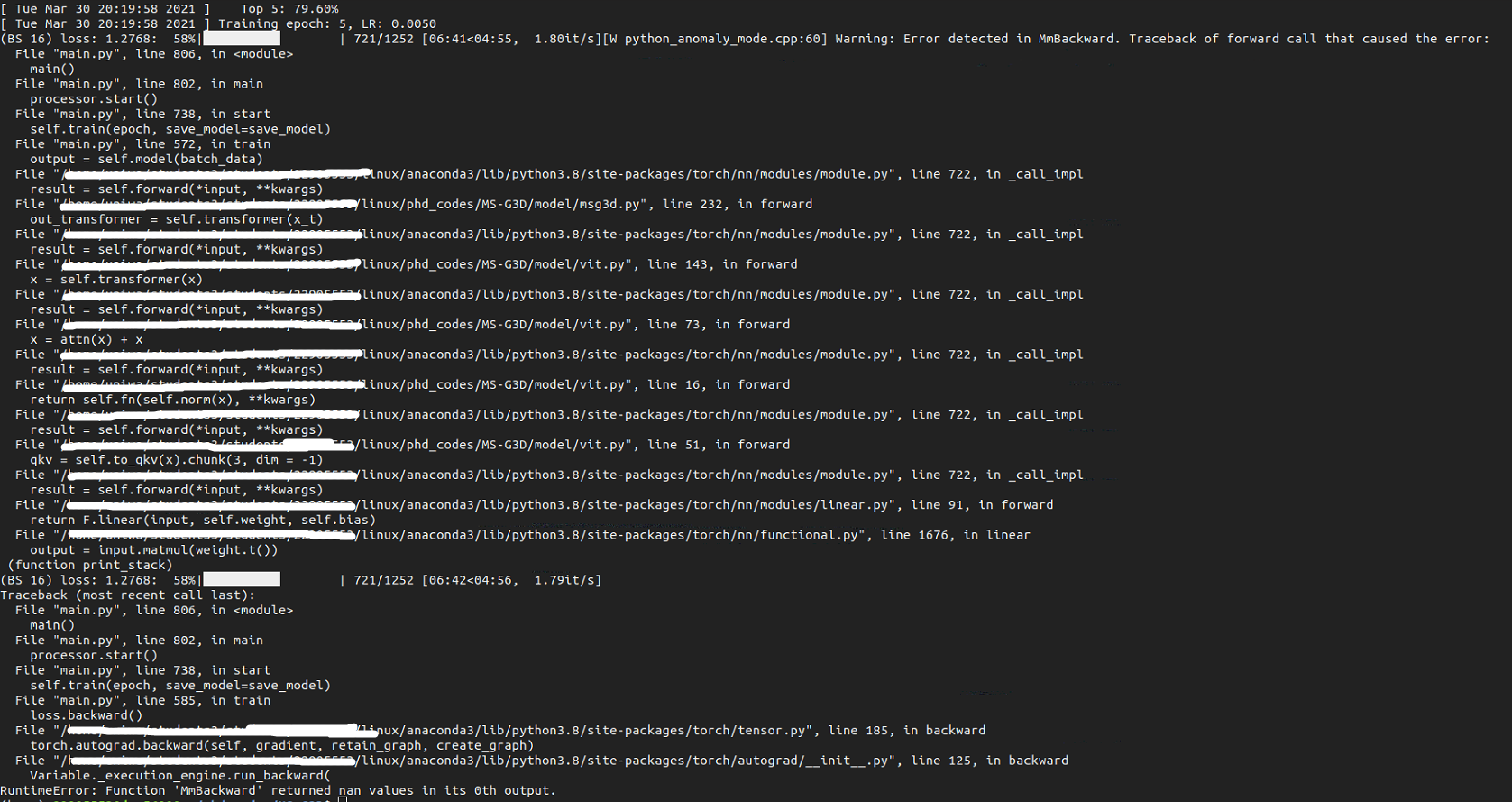Getting Nan in matmul gradient · Issue #84 · lucidrains/vit-pytorch · GitHub